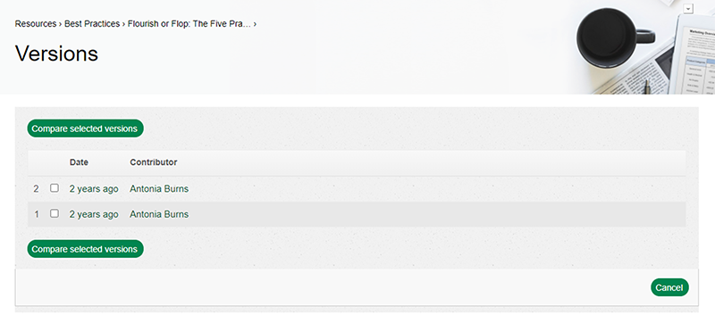 Version control – Igloo Help Center