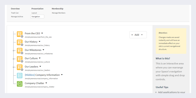 Space Administration Panel – Igloo Help Center
