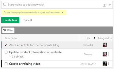 Tasks widget – Igloo Help Center